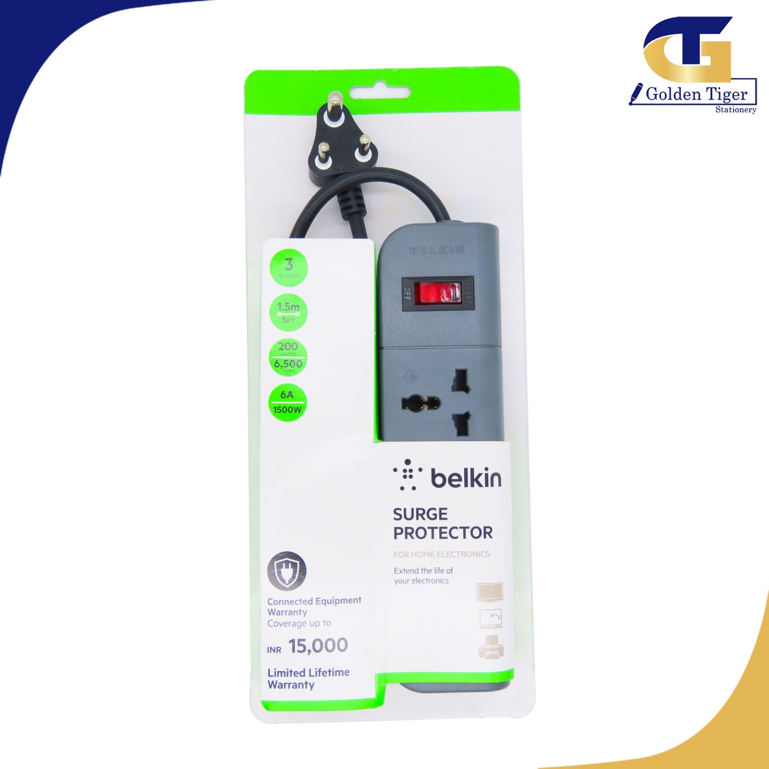 Belkin Extension Socket 3Socket 1.5m | Golden Tiger Stationery Store