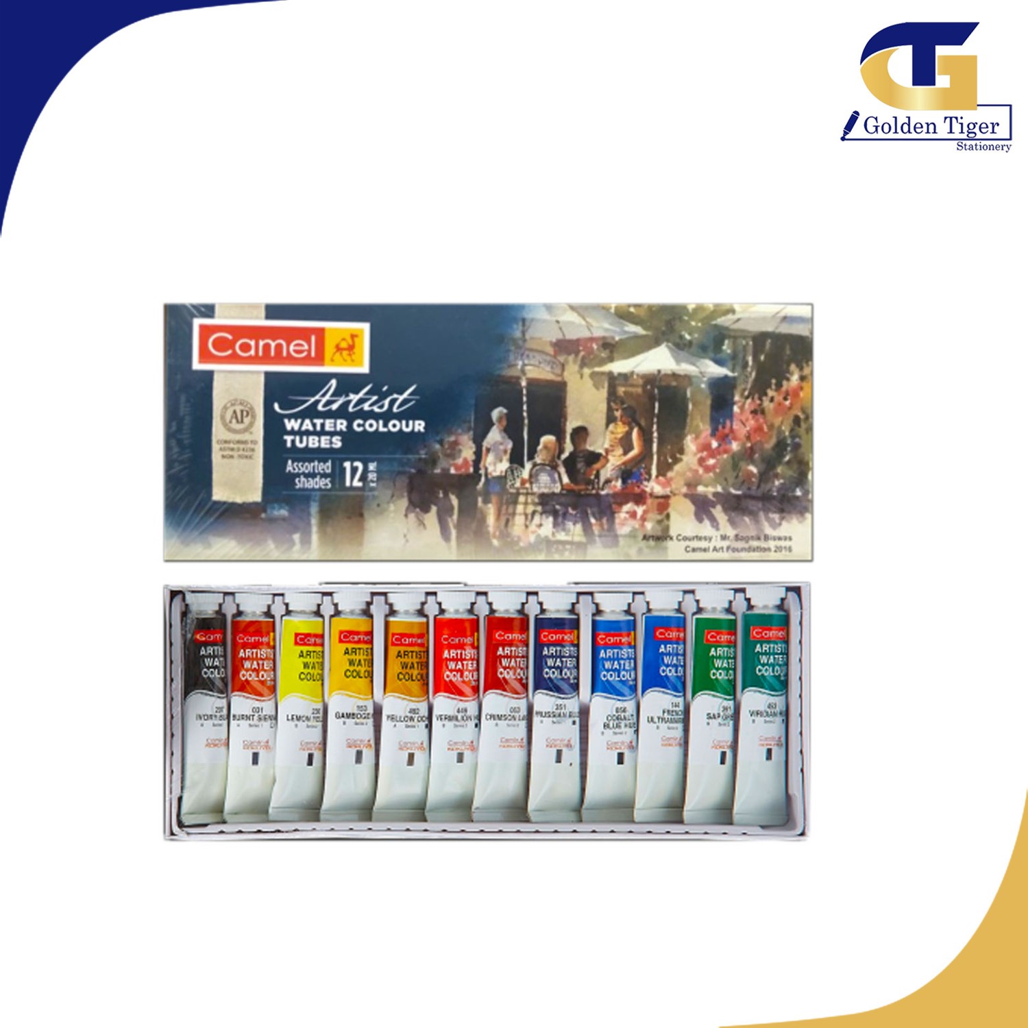 Camel Water Color 20ml (12color )set | Golden Tiger Stationery Store