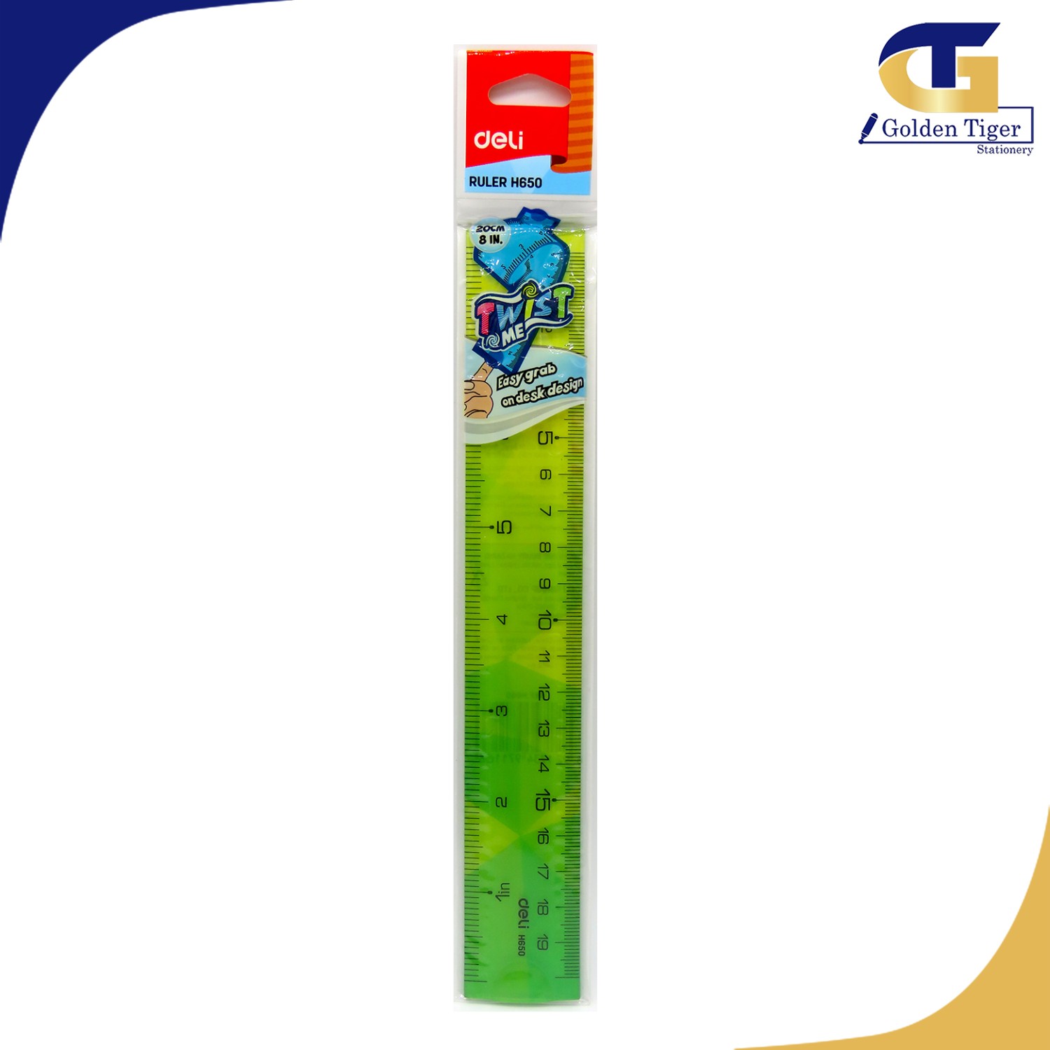 Deli Jelly Ruler H650 | Golden Tiger Stationery Store