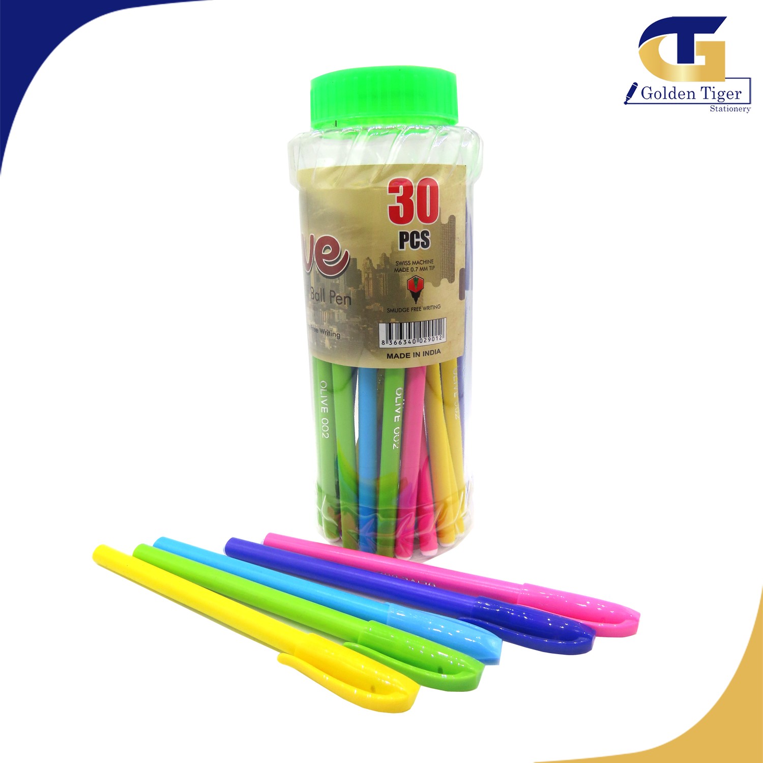 Olive df Ball Pen ( 30 ပါဘူး ) | Golden Tiger Stationery Store
