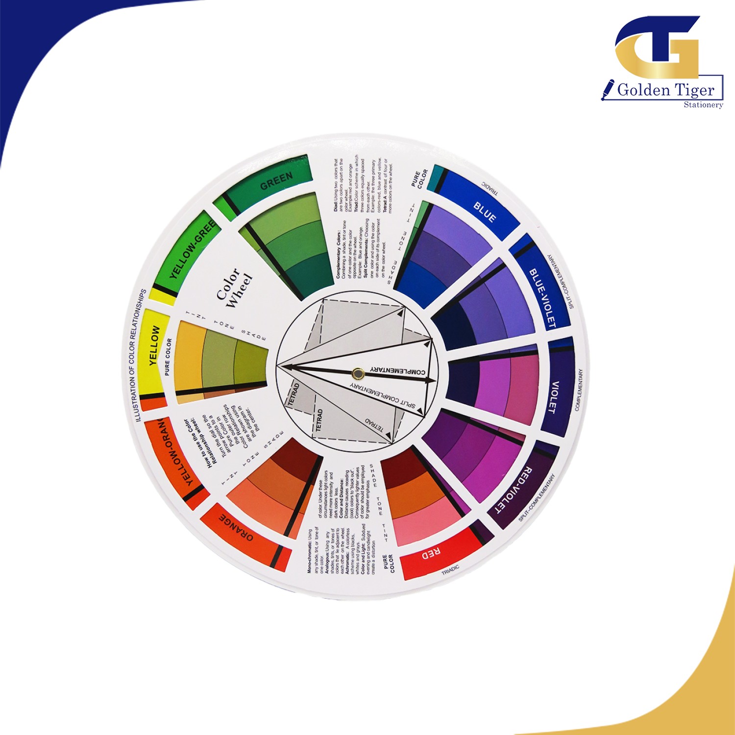 China Color Chart wheel Color Mixing Guide | Golden Tiger Stationery Store