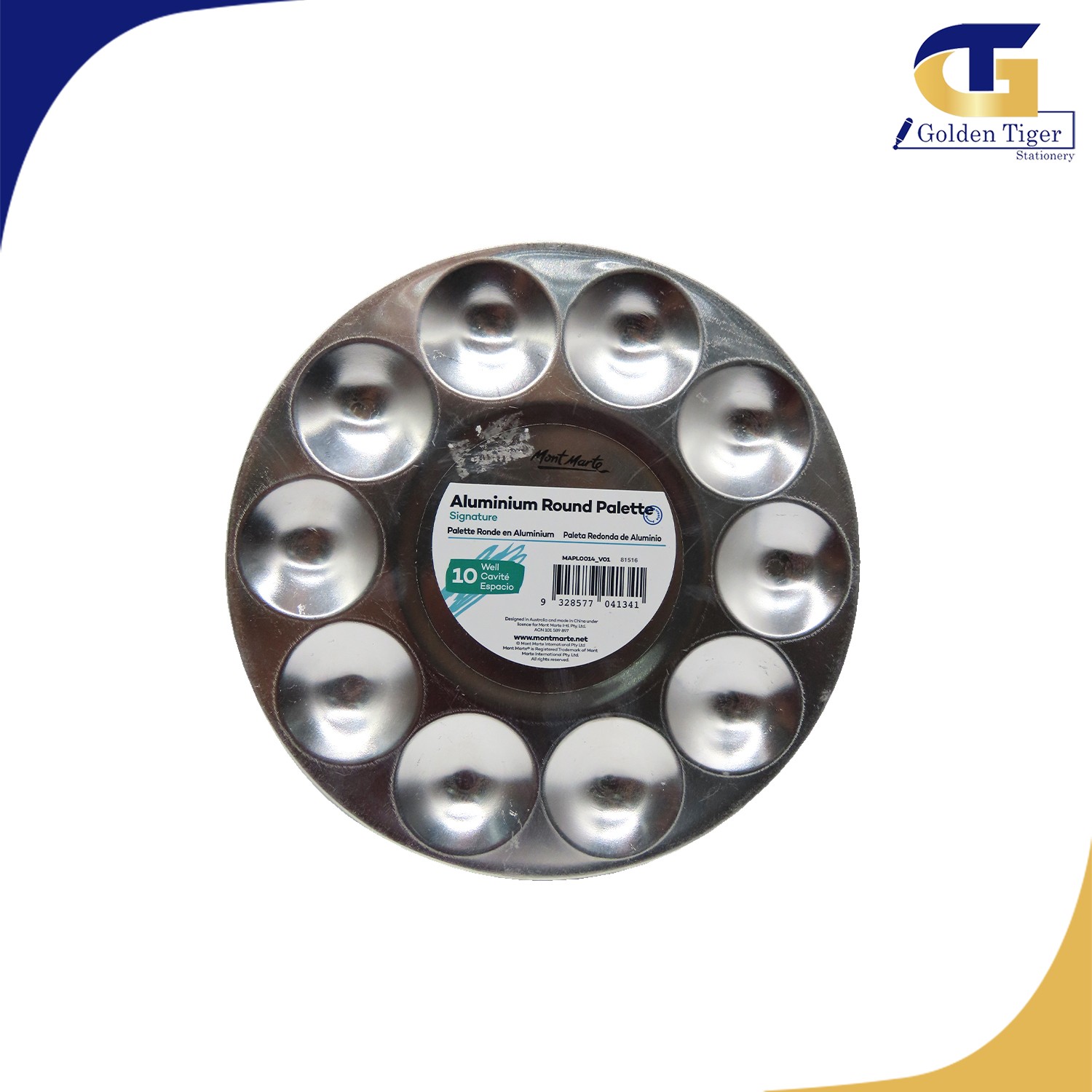 Mont Marte aluminium round Palette | Golden Tiger Stationery Store