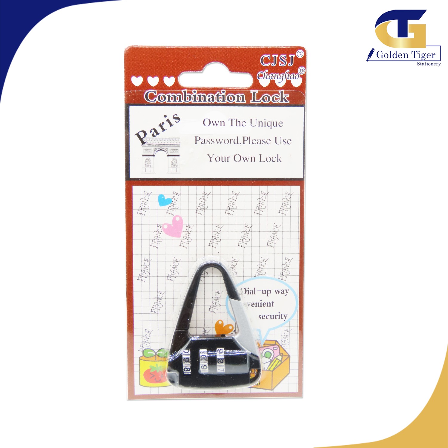 Ky 0067 CJSJ Number Lock Cr-14A | Golden Tiger Stationery Store
