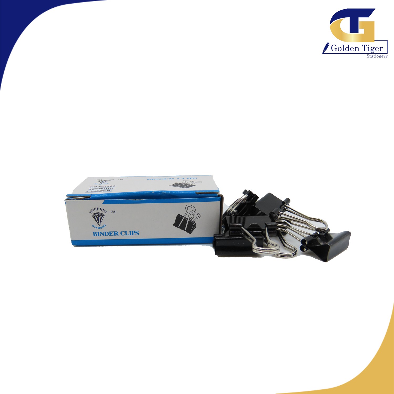 China Binder Clip 15mm Black (12pcs) | Golden Tiger Stationery Store