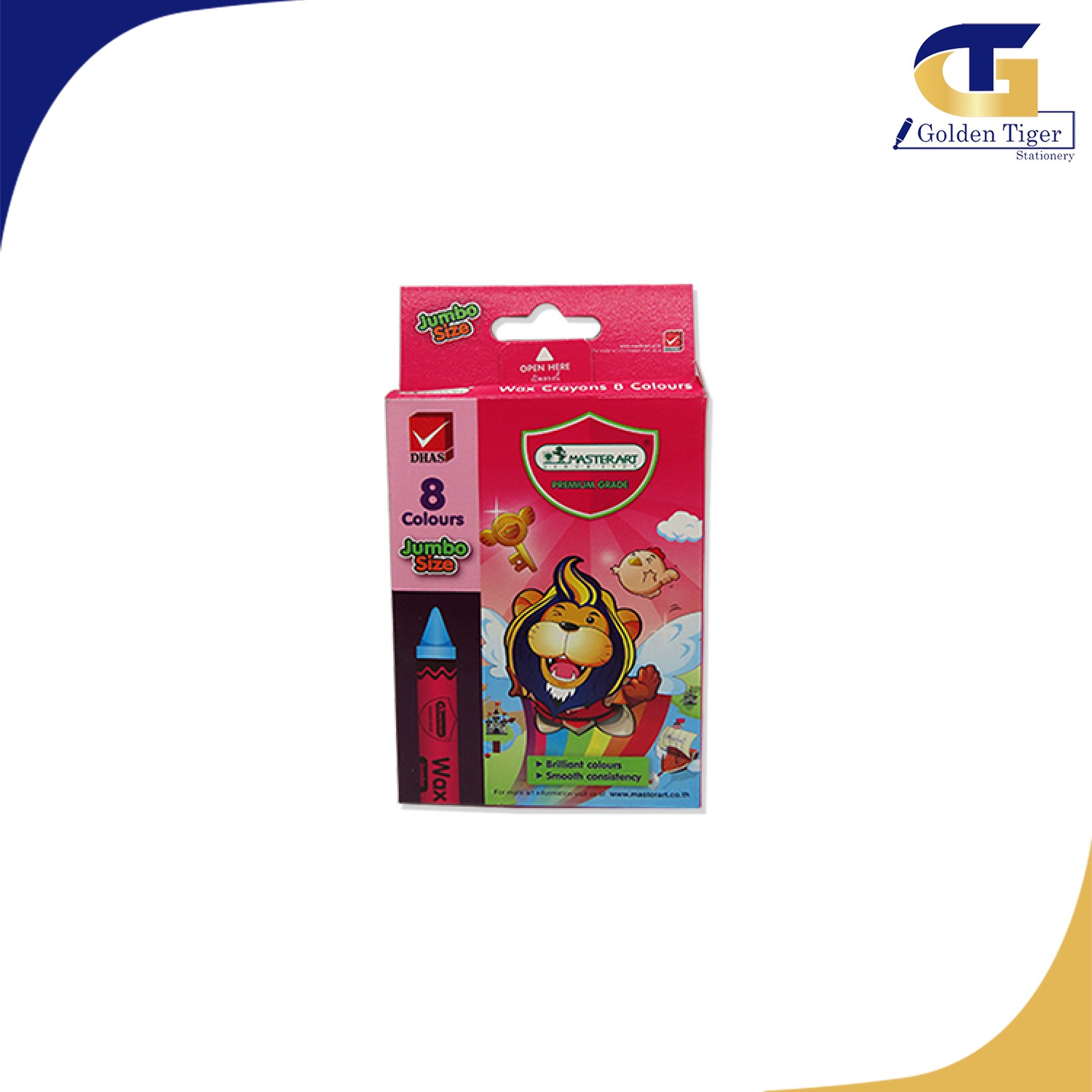 Master Art Jumbo size wax crayons 8 colours | Golden Tiger Stationery Store