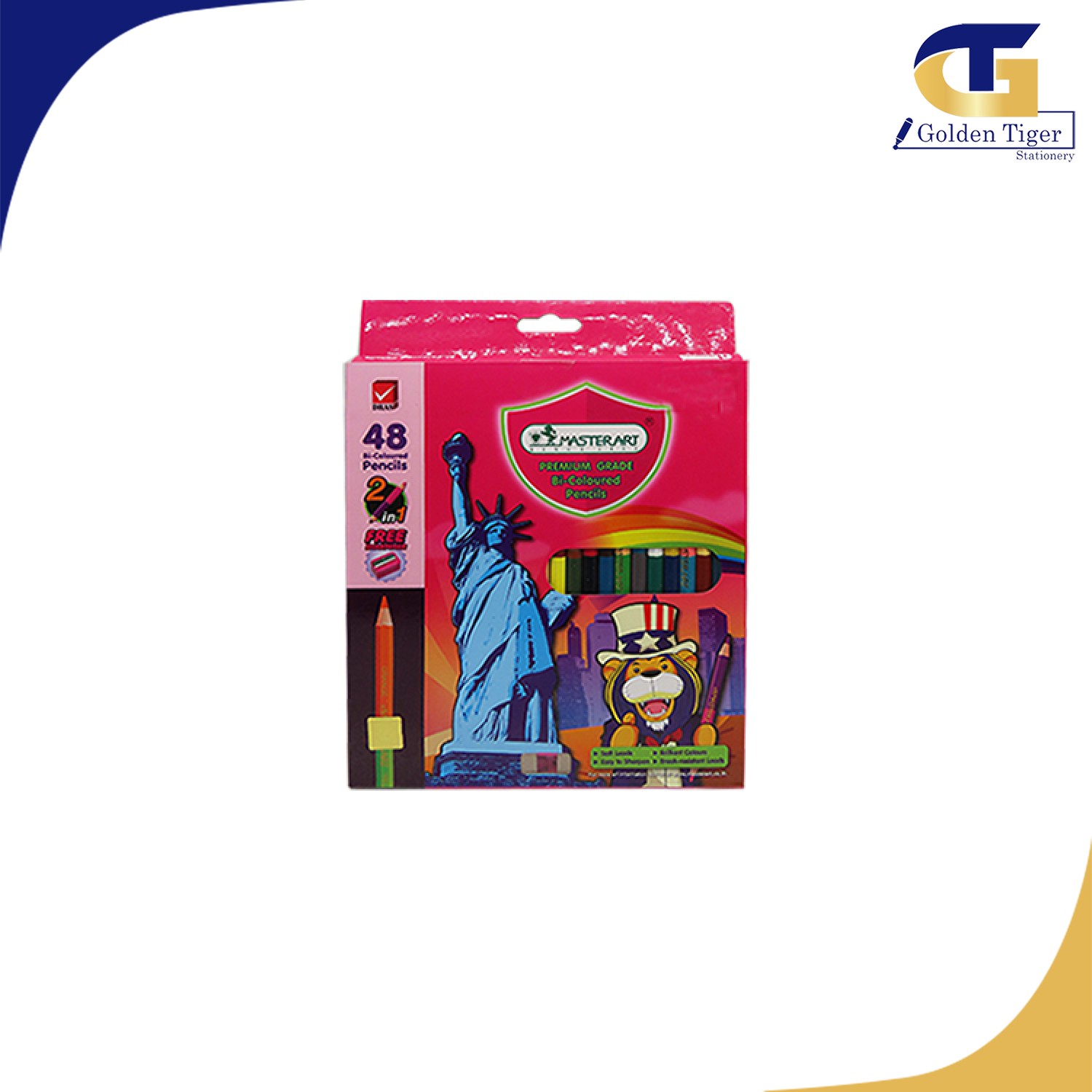 Master Art color pencil Bi 48 colors | Golden Tiger Stationery Store