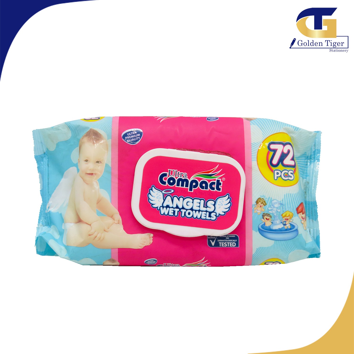Ultra Compact Wet Wip Baby 72pcs (Angel) | Golden Tiger Stationery Store