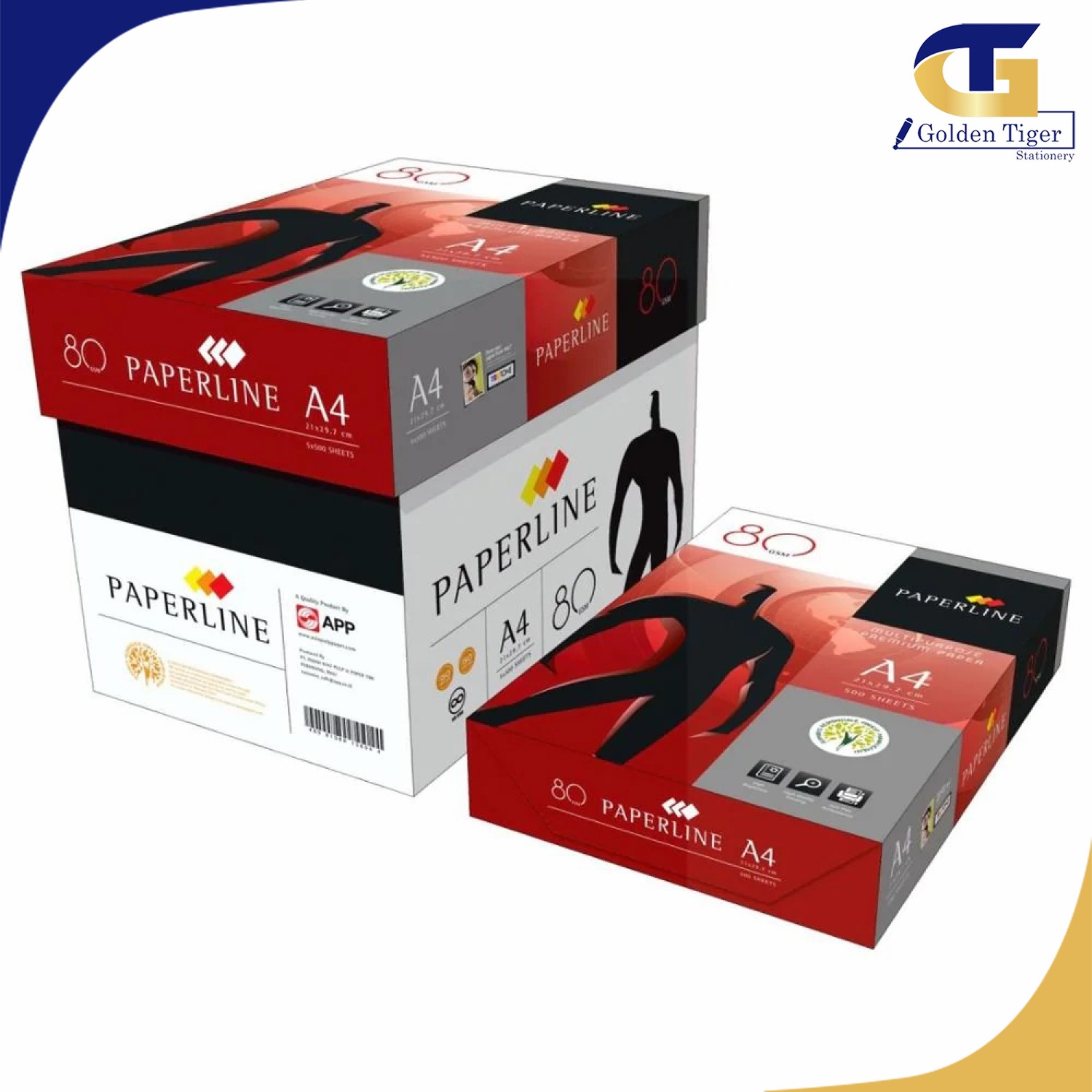Office Paperline A4 80g 1 Box (တစ်ဘုံး) 5pkt | Golden Tiger Stationery Store