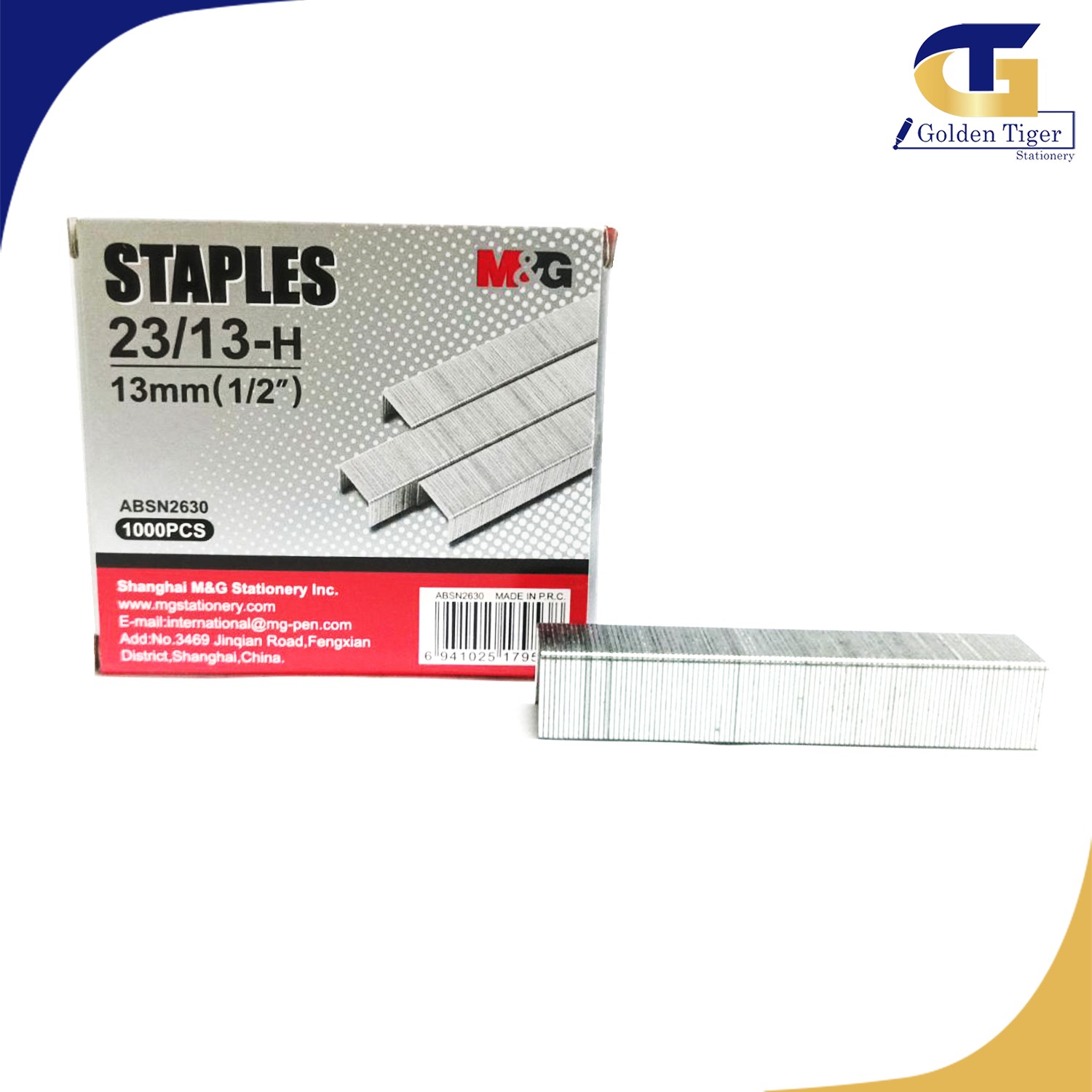 M&G Stapler Pin 23/13 H 13mm 1000pcs | Golden Tiger Stationery Store