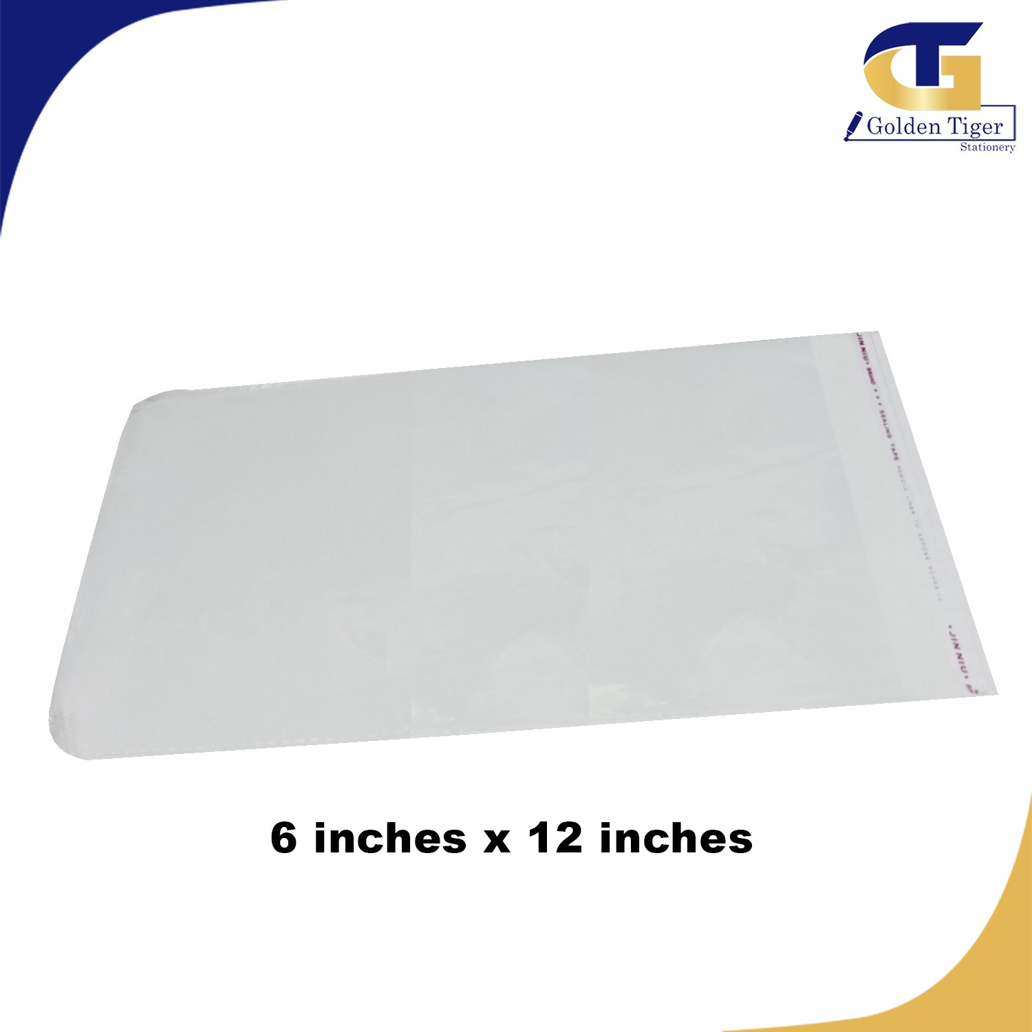 Plastic Bag With Glue 6 x 12 (100pcs) | Golden Tiger Stationery Store