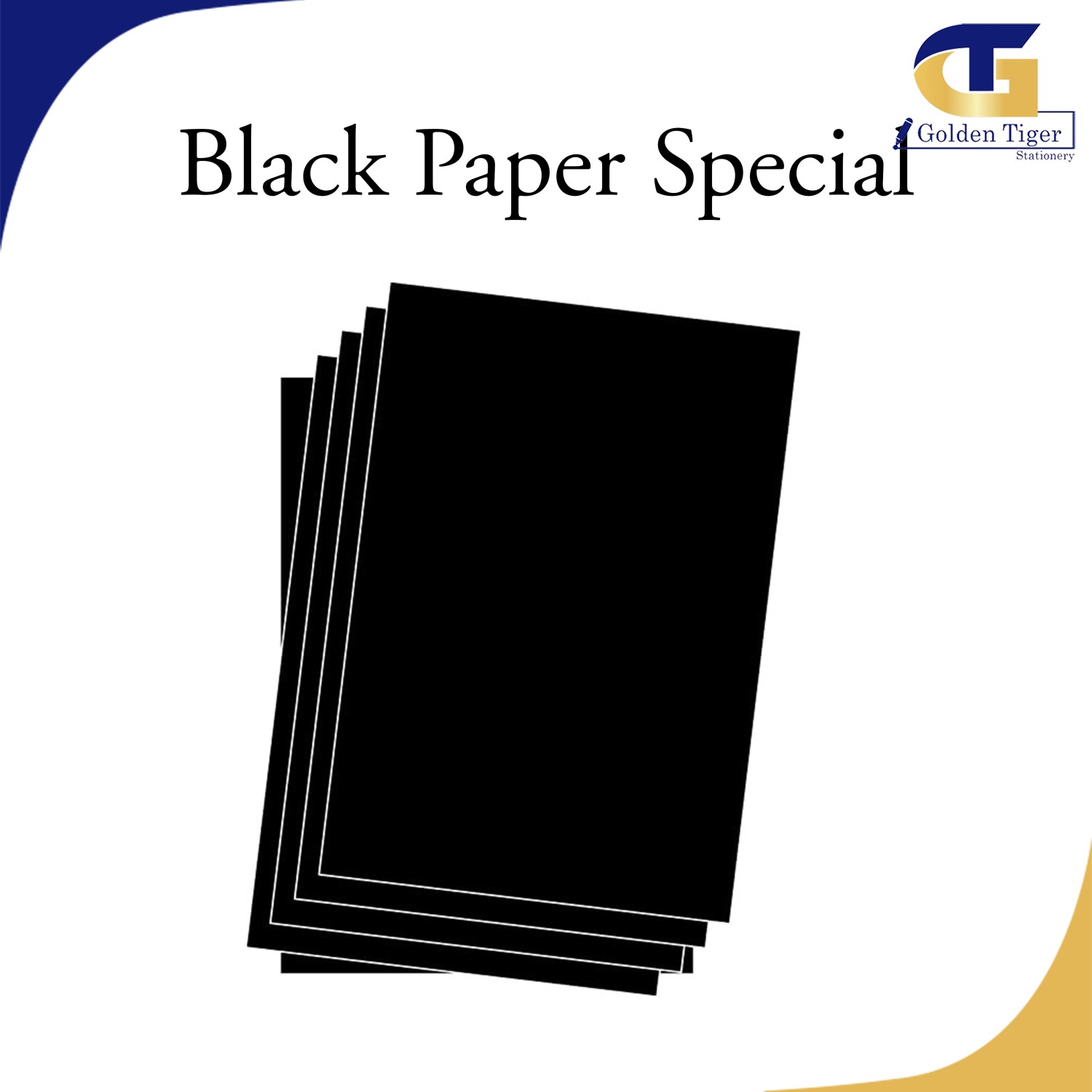 Color Paper Black A4 ( 100 sheets ) | Golden Tiger Stationery Store