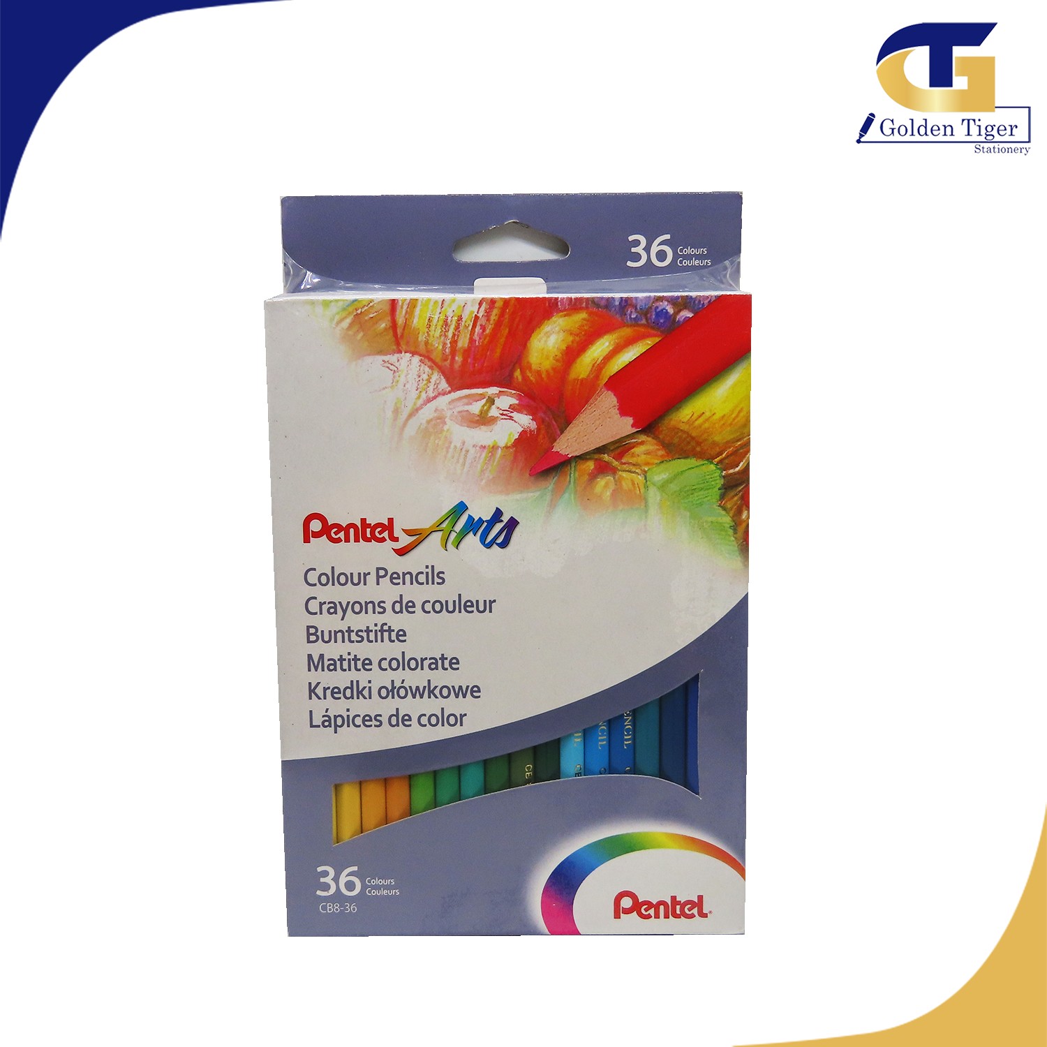 Pentel Arts Colour Pencil 36 colours CB8-36U | Golden Tiger Stationery ...