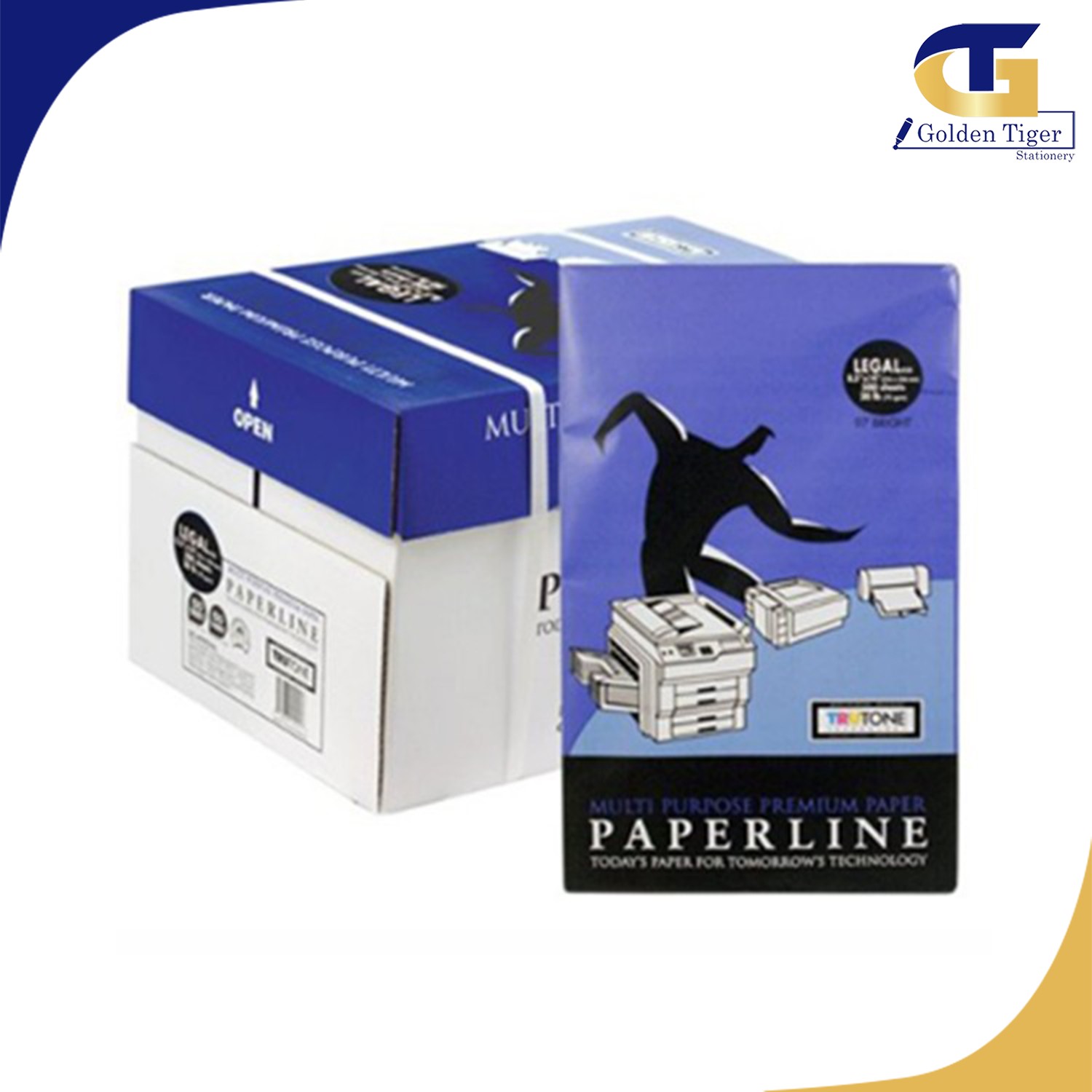Paper Line Legal( 70g )1-Box (တစ်ဘုံး) | Golden Tiger Stationery Store
