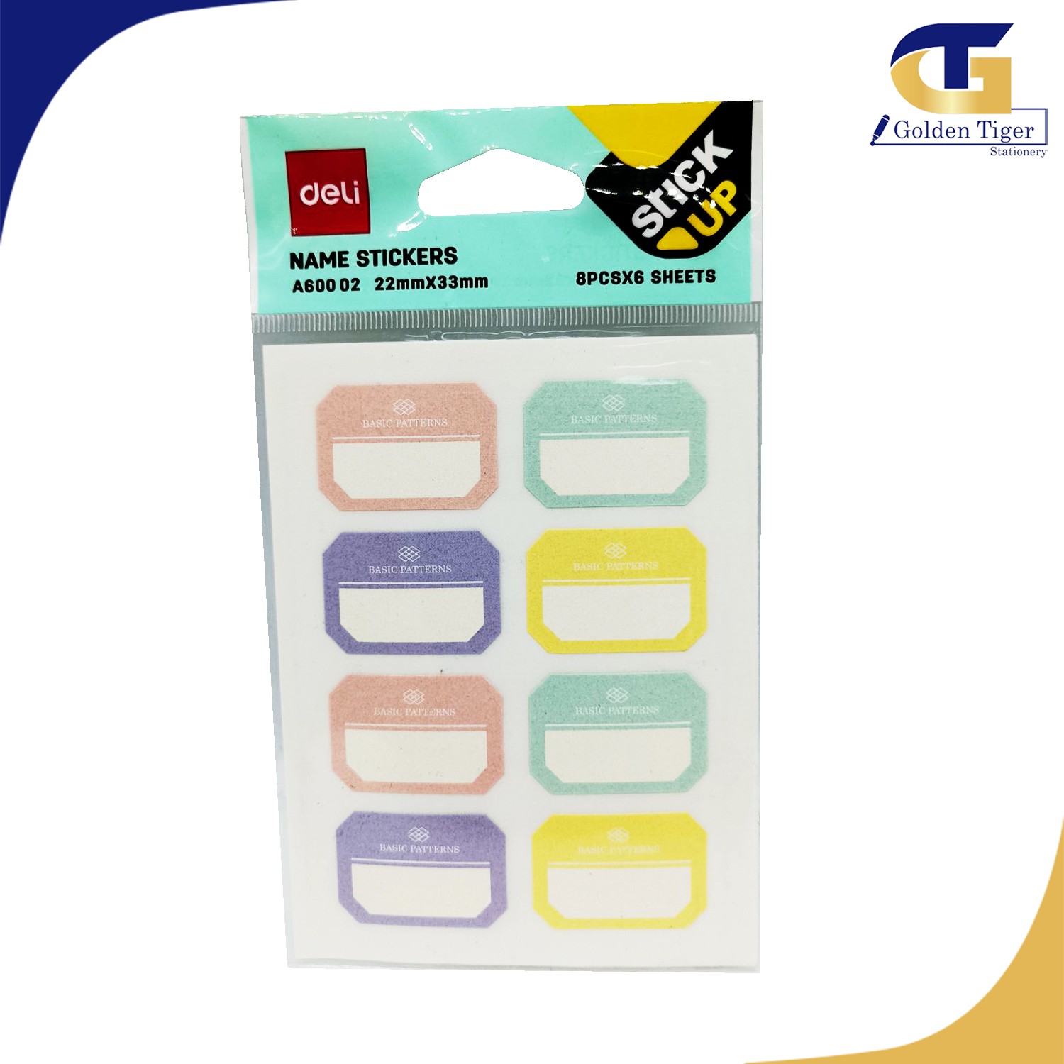 Deli Name Stickers A600 02 22mmx33mm | Golden Tiger Stationery Store