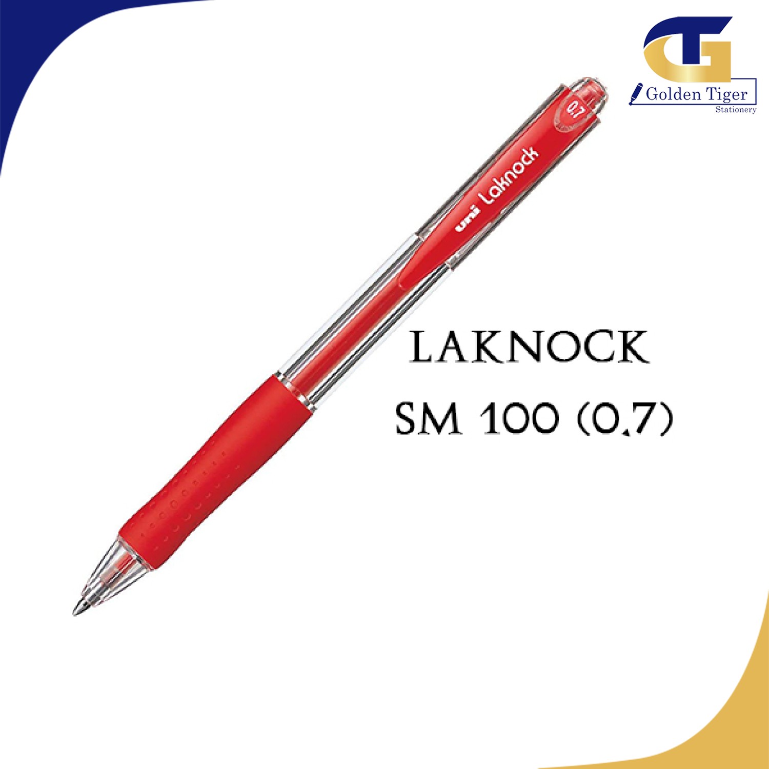 Uni Laknock Ballpen SN 100 0.7 Red | Golden Tiger Stationery Store