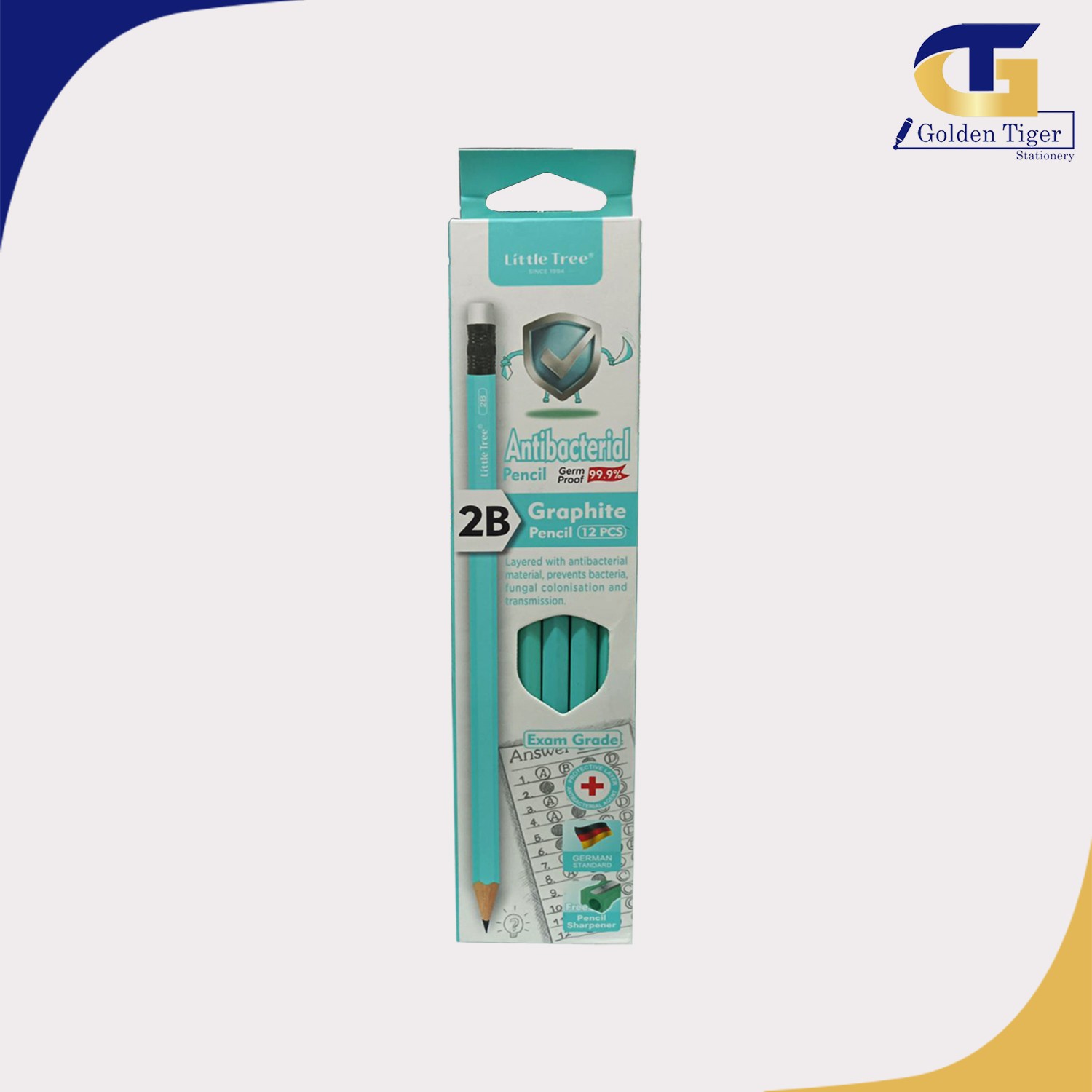Little Tree Antipacterial 2B Pencil | Golden Tiger Stationery Store