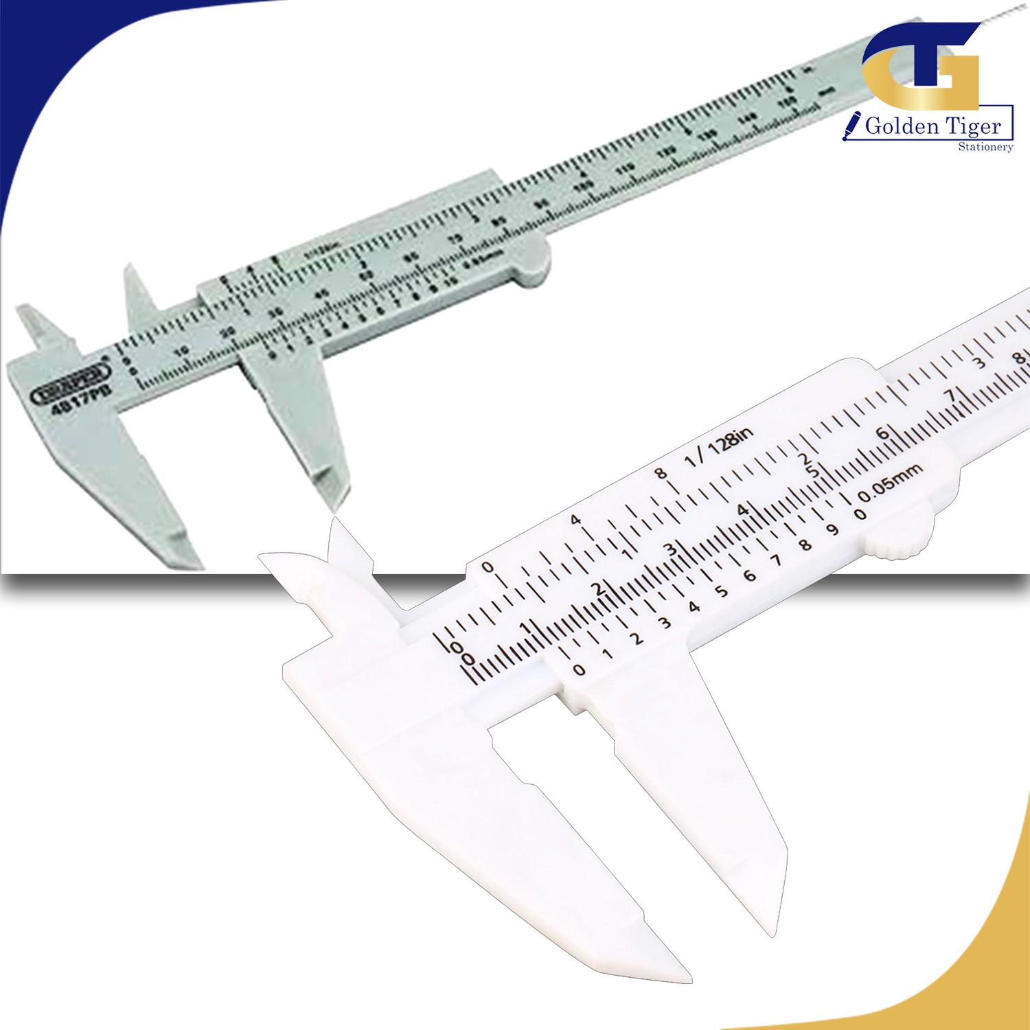 Vernier Calliper Plastic 13cm | Golden Tiger Stationery Store