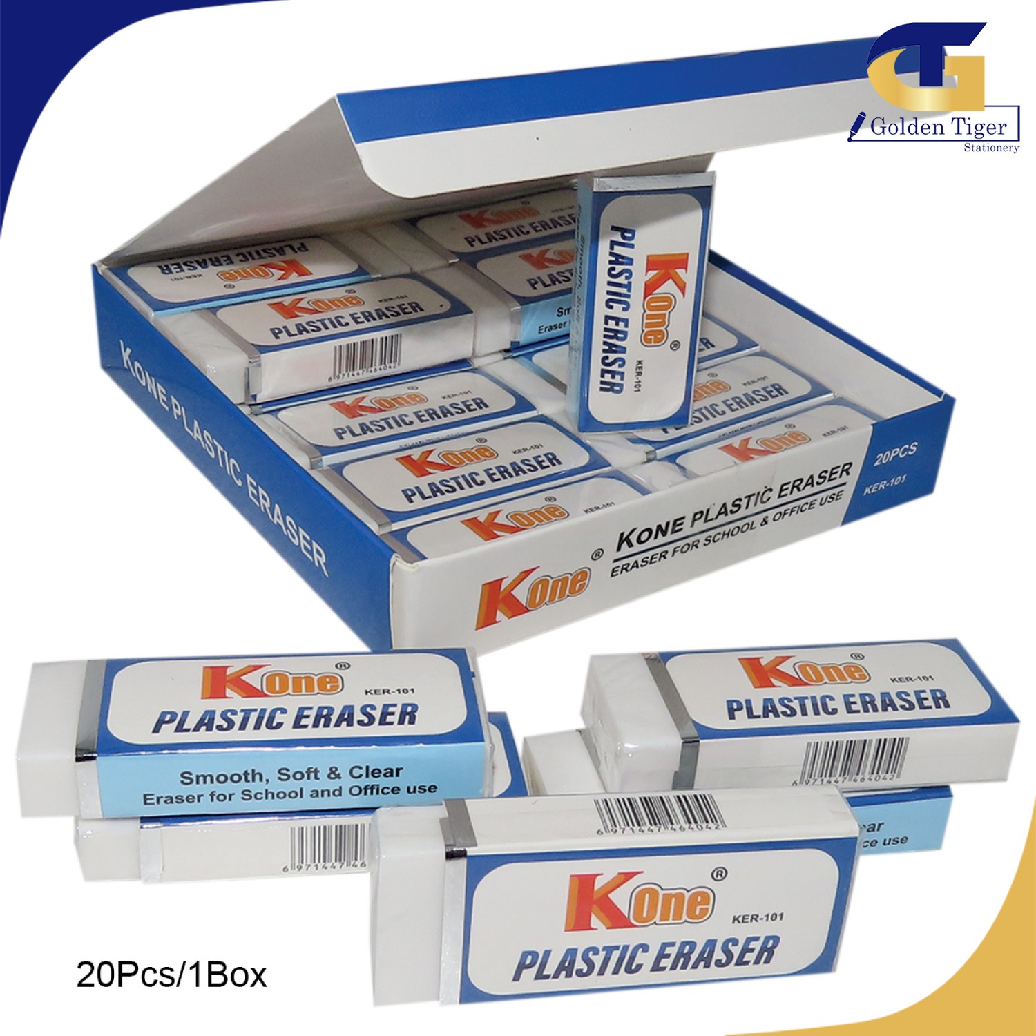 K one eraser Big ( 20 pcs ) | Golden Tiger Stationery Store