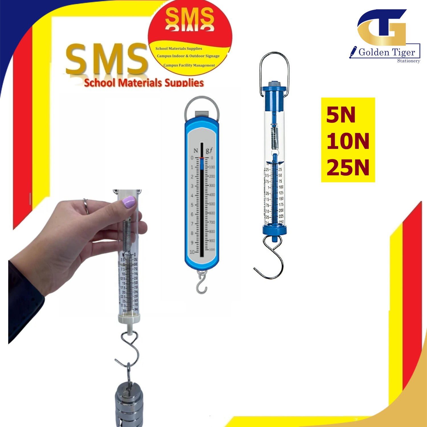 Force meter spring scale newton meter | Golden Tiger Stationery Store