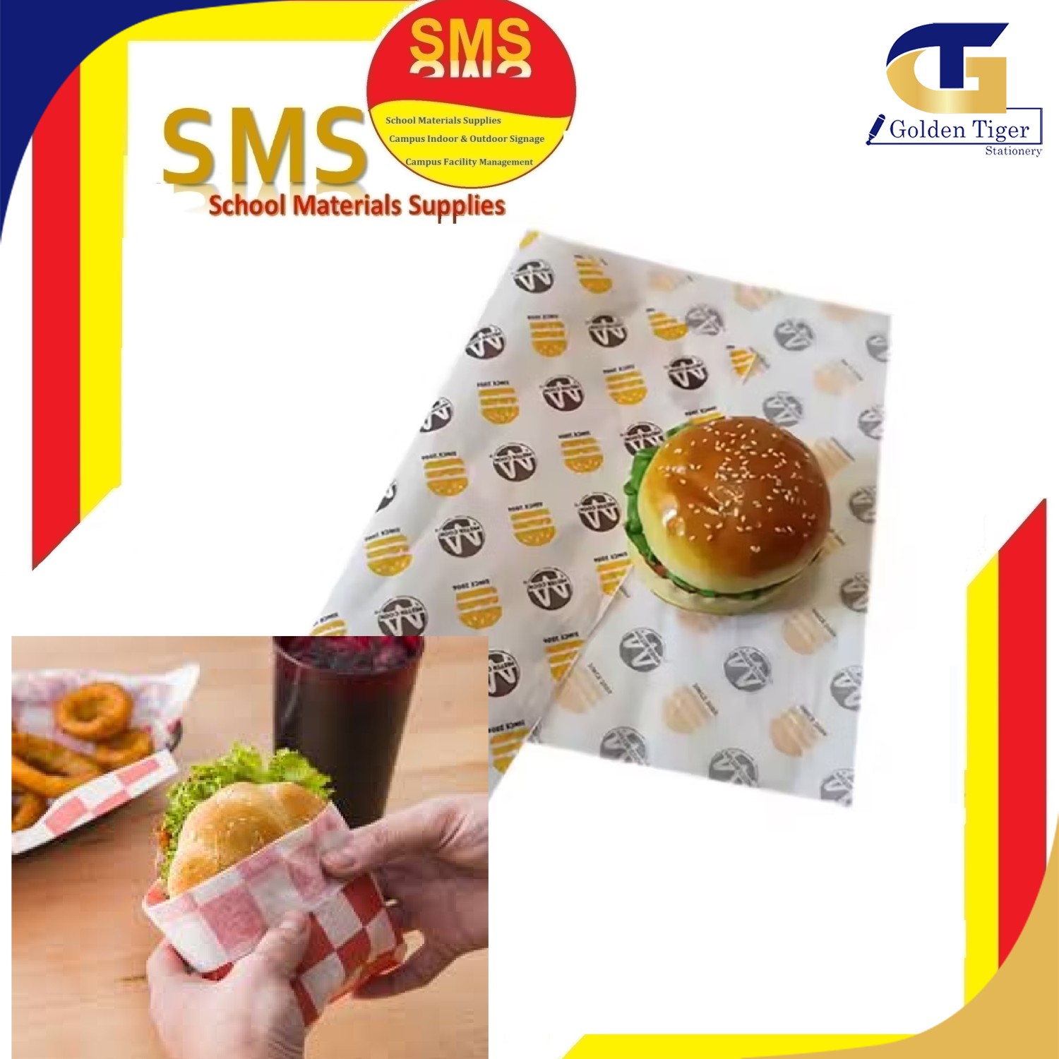 oil proof food wrapping paper | Golden Tiger Stationery Store